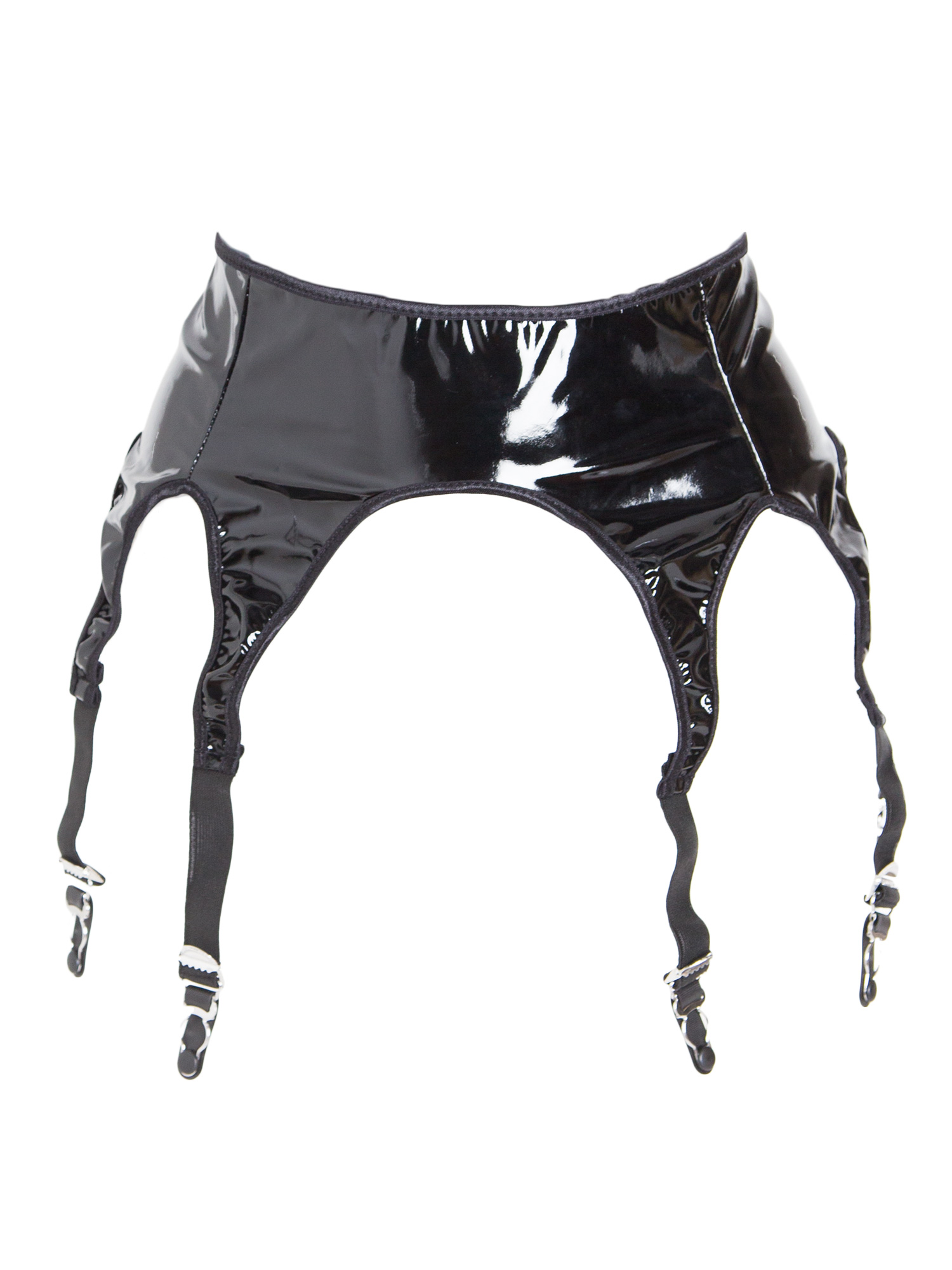 Honour Womens Sexy Strap Suspender Belt In Black Pvc Bedroom Lingerie
