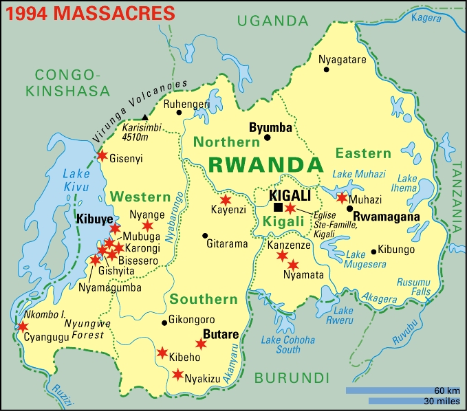 Rwanda Genocide Map Location