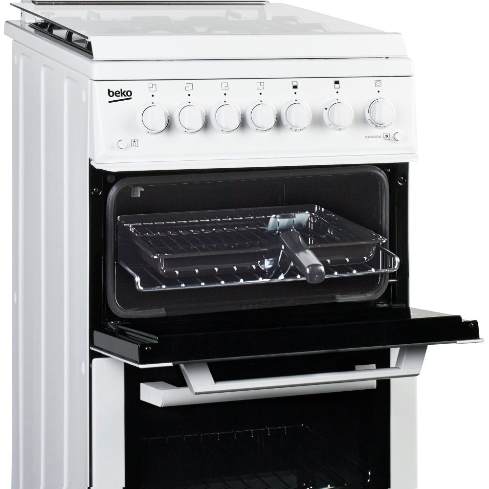 Buy Beko BCDVG505W Gas Cooker With Double Oven White Marks Electrical buy-beko-bcdvg505w-gas-cooker-with-double-oven-white-marks-electrical