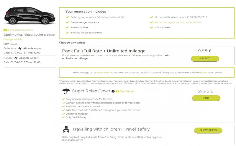 Car Hire with no Excess Insurance with Goldcar - Fully comprehensive cover