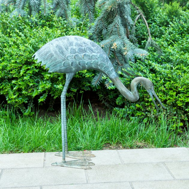 Figurină decorativă pentru grădină, în formă de cocostârc, simbol al ...