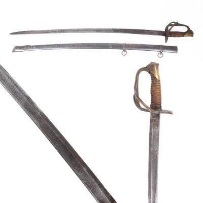 Cavalry sword with sheath, 1876 model, used by the Romanian Army during ...