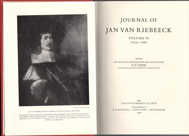Journal Of Jan Van Riebeeck - Auction #11 | AntiquarianAuctions.com