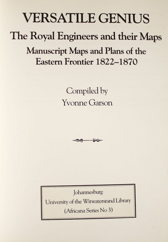 Versatile Genius - The Royal Engineers And Their Maps (limited Edition ...