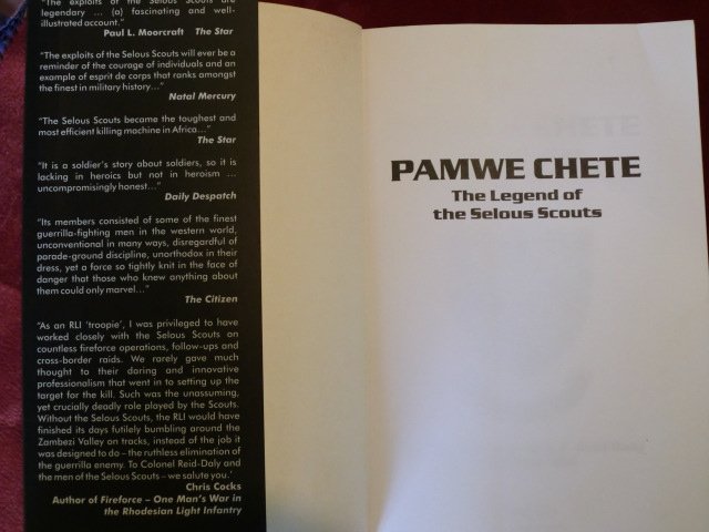 Pamwe Chete - The Legend Of The Selous Scouts - Auction #23 ...
