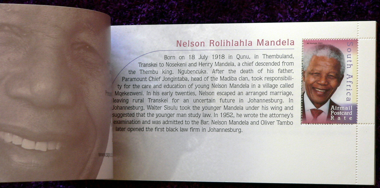 'the Many Faces Of Nelson Mandela' (souvenir Stamp Booklet) & 'the ...