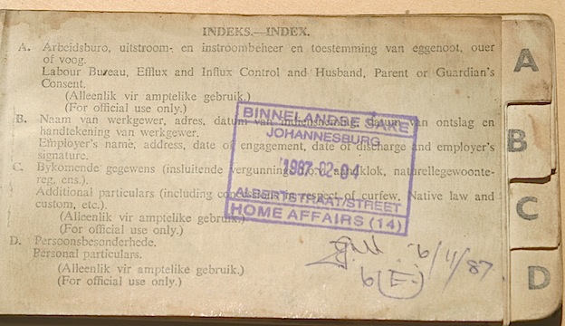 Reference Book/bewysboek ('dompas') - Auction #30 | AntiquarianAuctions.com