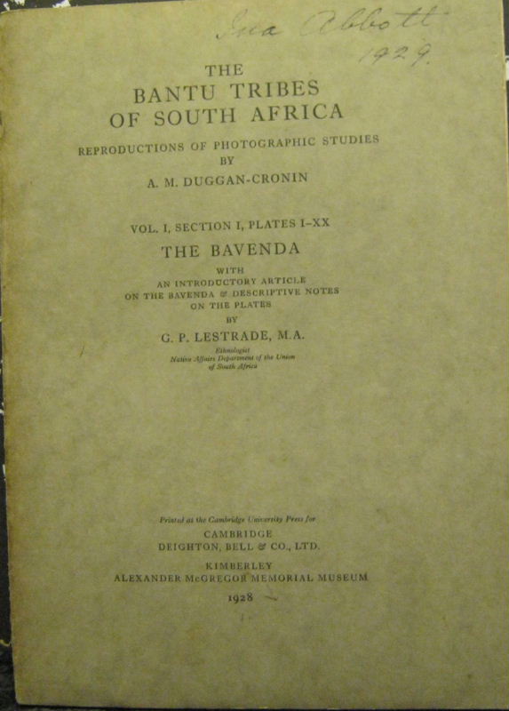 The Bantu Tribes Of South Africa: Vol. 1, Section 1, Plates I-xx: The ...