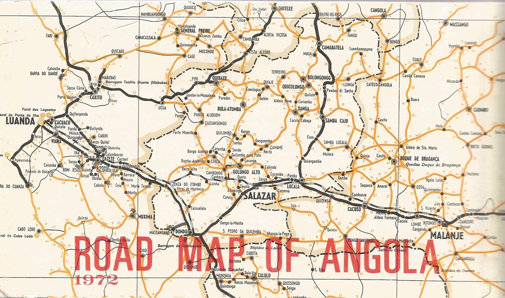 Road Map Of Angola - Auction #51 | AntiquarianAuctions.com