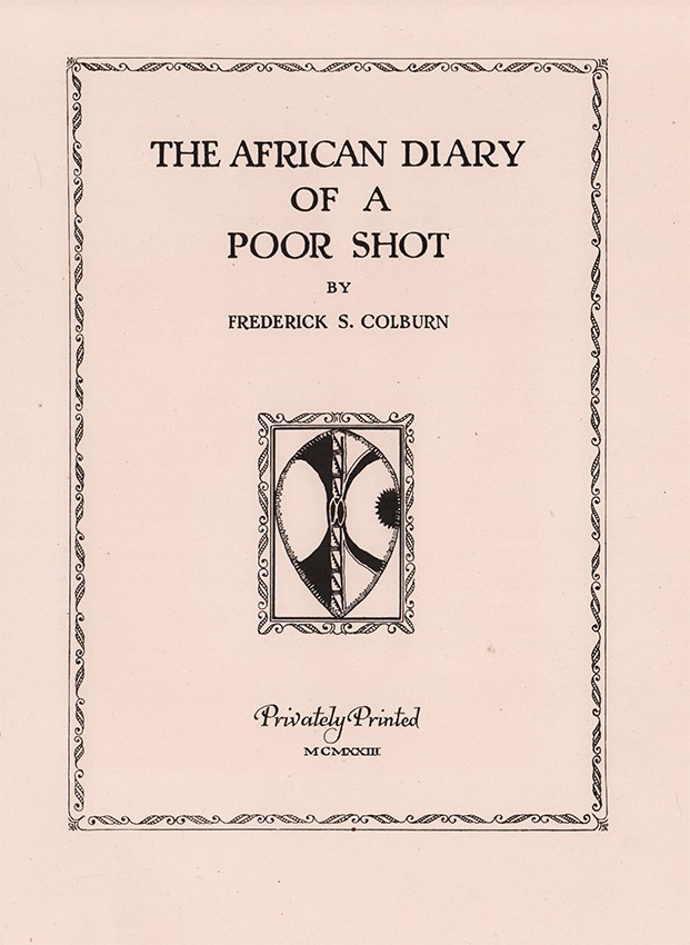 The African Diary Of A Poor Shot (signed By The Author) - Auction #62 ...