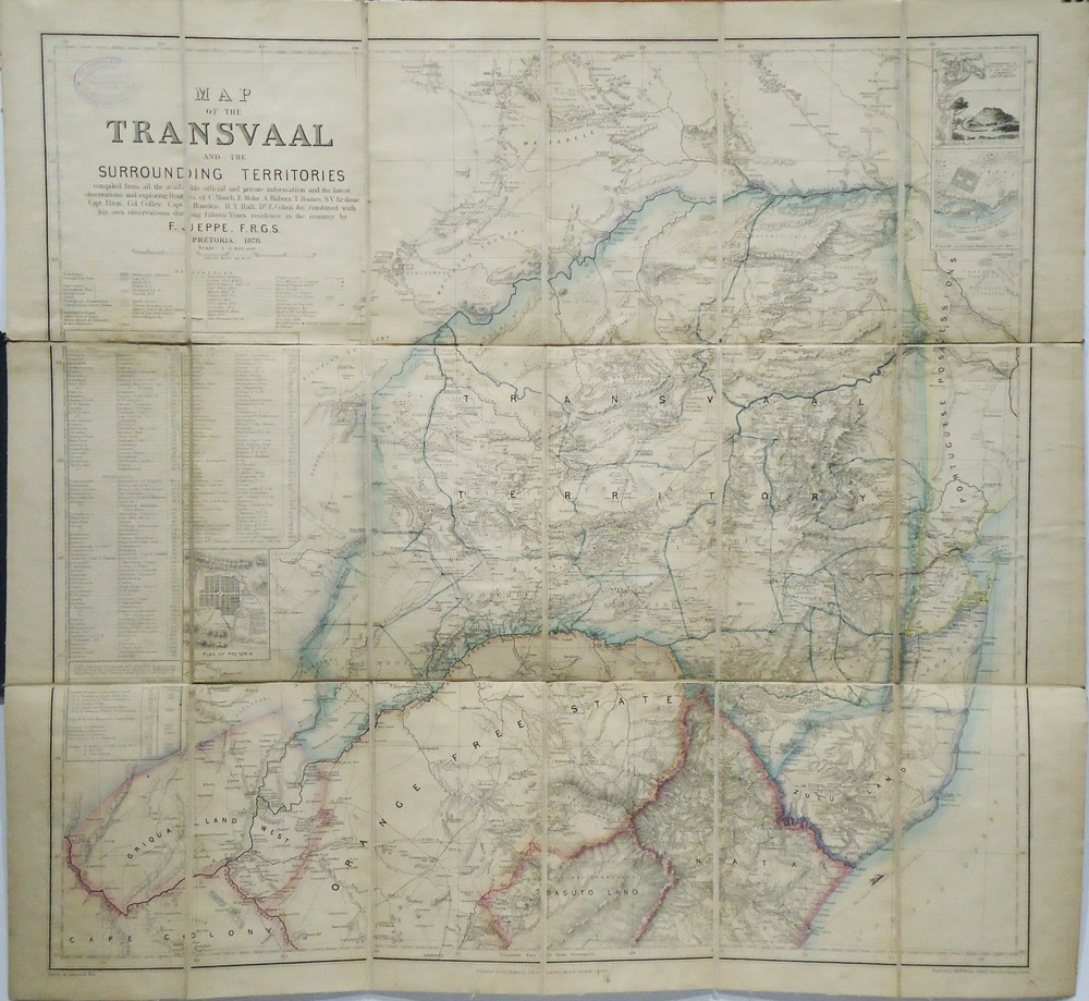 Map Of The Transvaal And The Surrounding Territories - Auction #71 ...