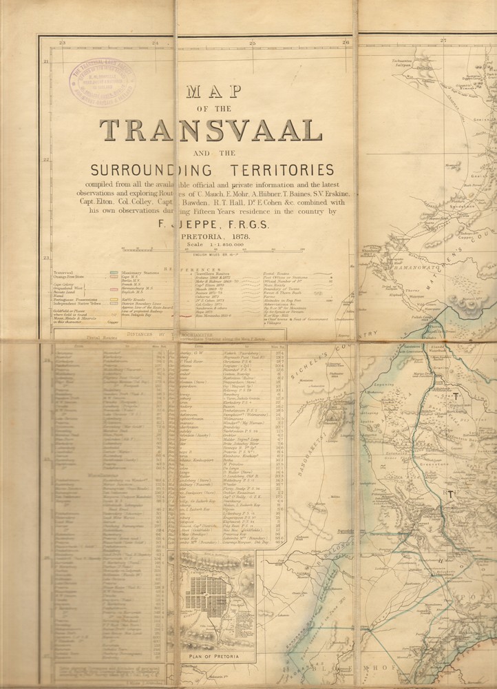 Map Of The Transvaal And The Surrounding Territories - Auction #71 ...