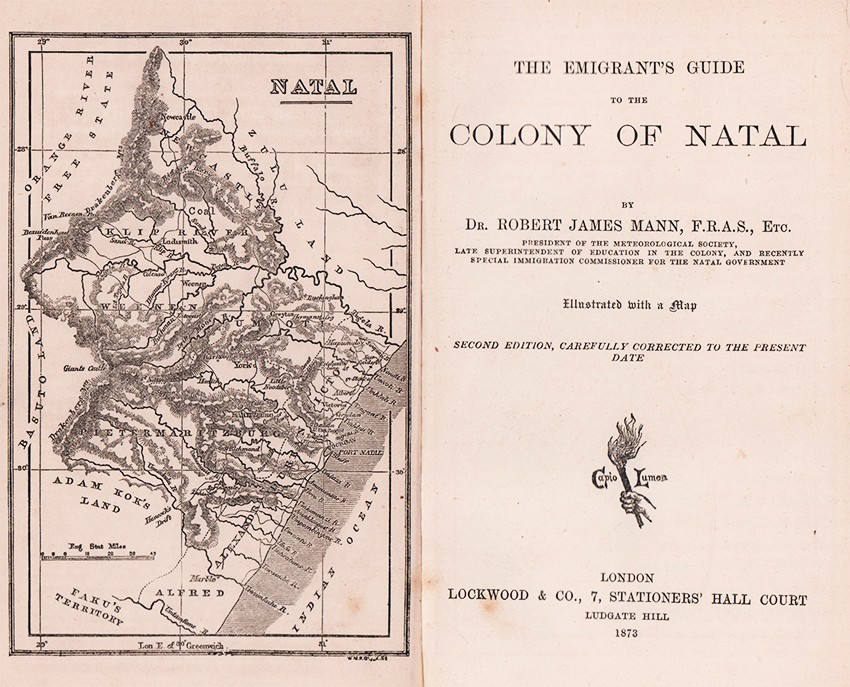 The Emigrant's Guide To The The Colony Of Natal - Auction #73 ...