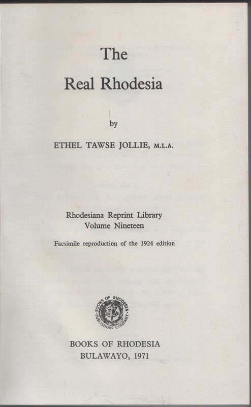 Rhodesiana Reprint Library - Auction #78 | AntiquarianAuctions.com