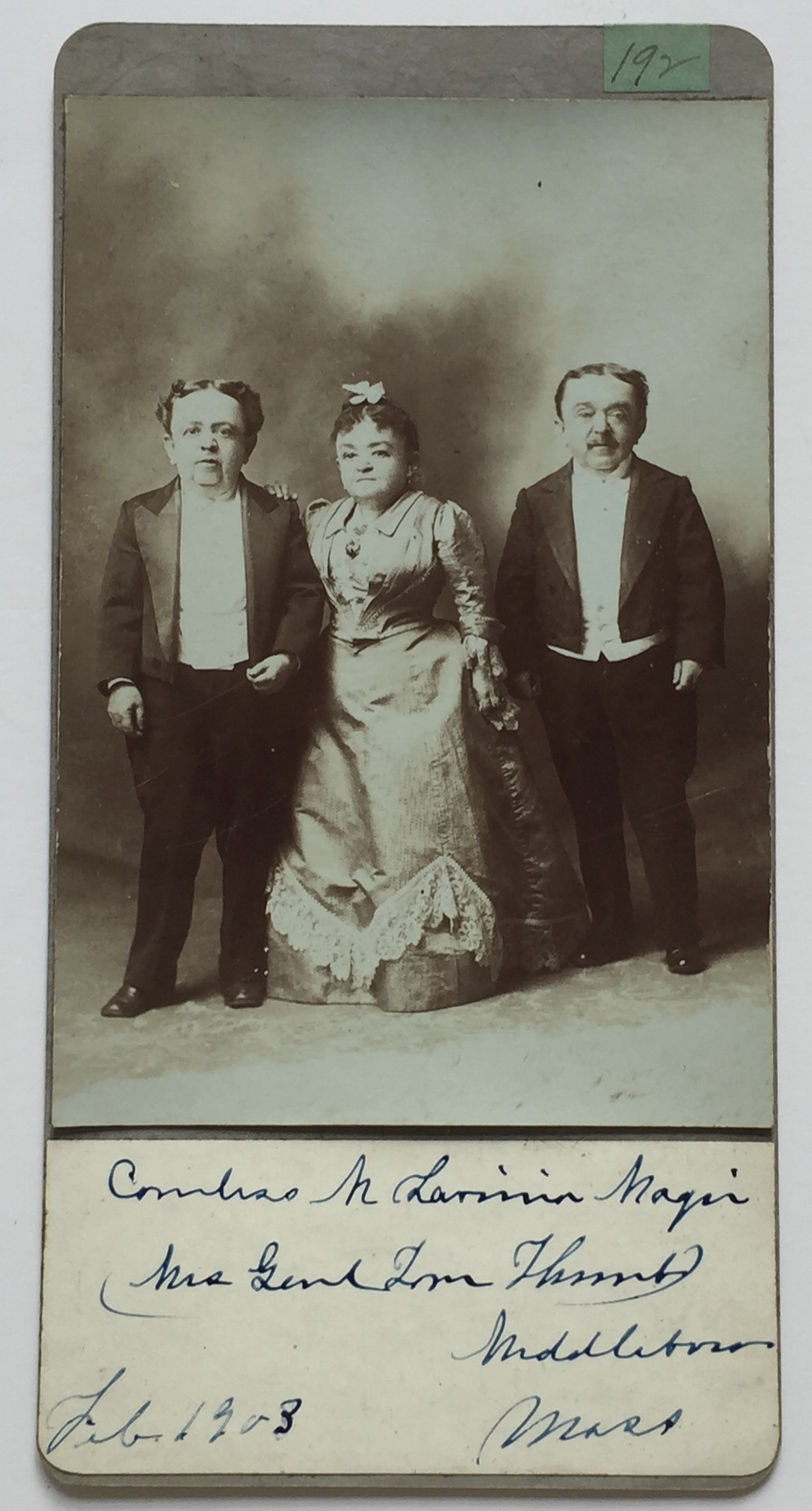 (circus People) A Portrait Of Lavinia Magri (mrs Tom Thumb) Between ...
