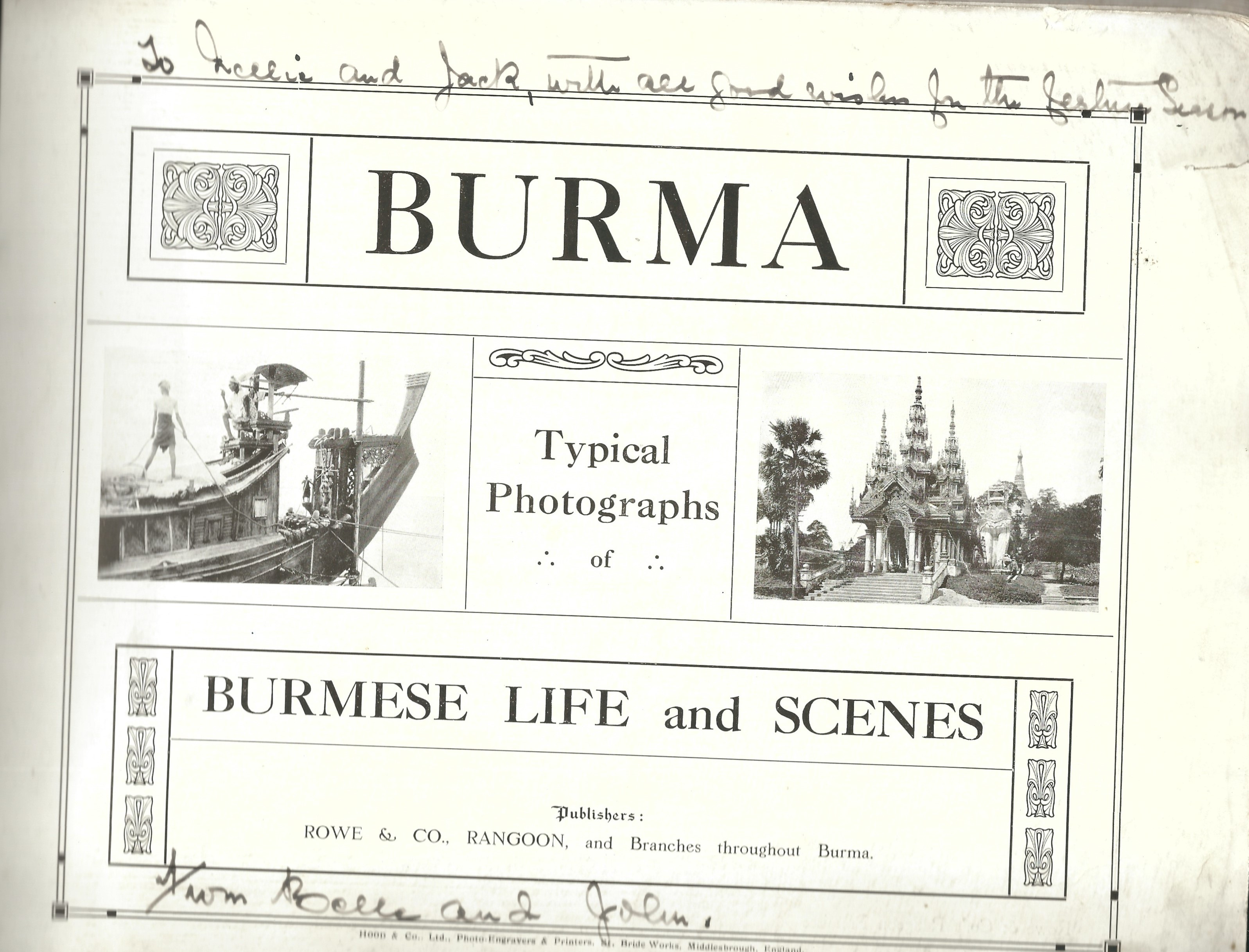 Typical Photographs Of Burma, Burmese Life And Scenes - Auction #86 ...