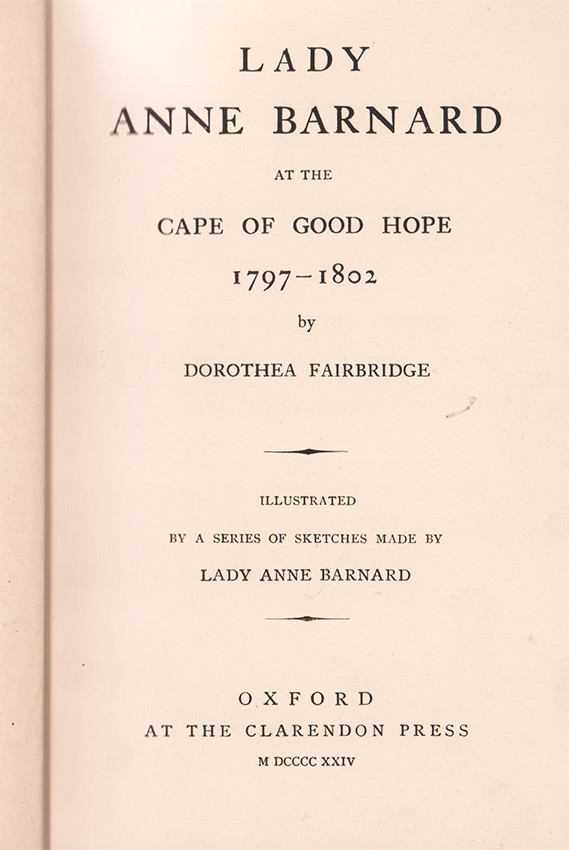 Lady Anne Barnard At The Cape Of Good Hope 1797-1802 - Auction #87 ...