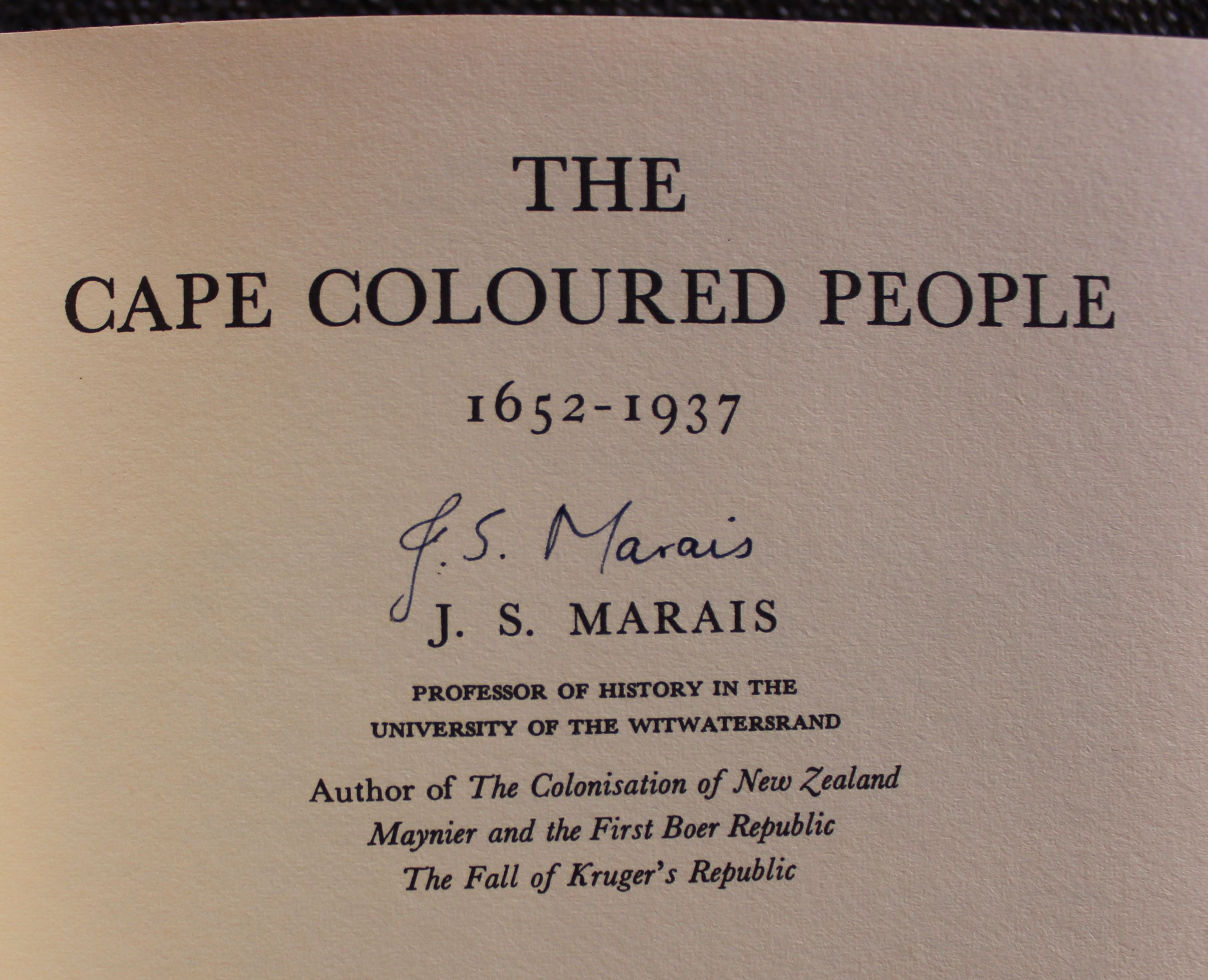 The Cape Coloured People 1652 - 1937 & Coloured - A Profile Of Two ...