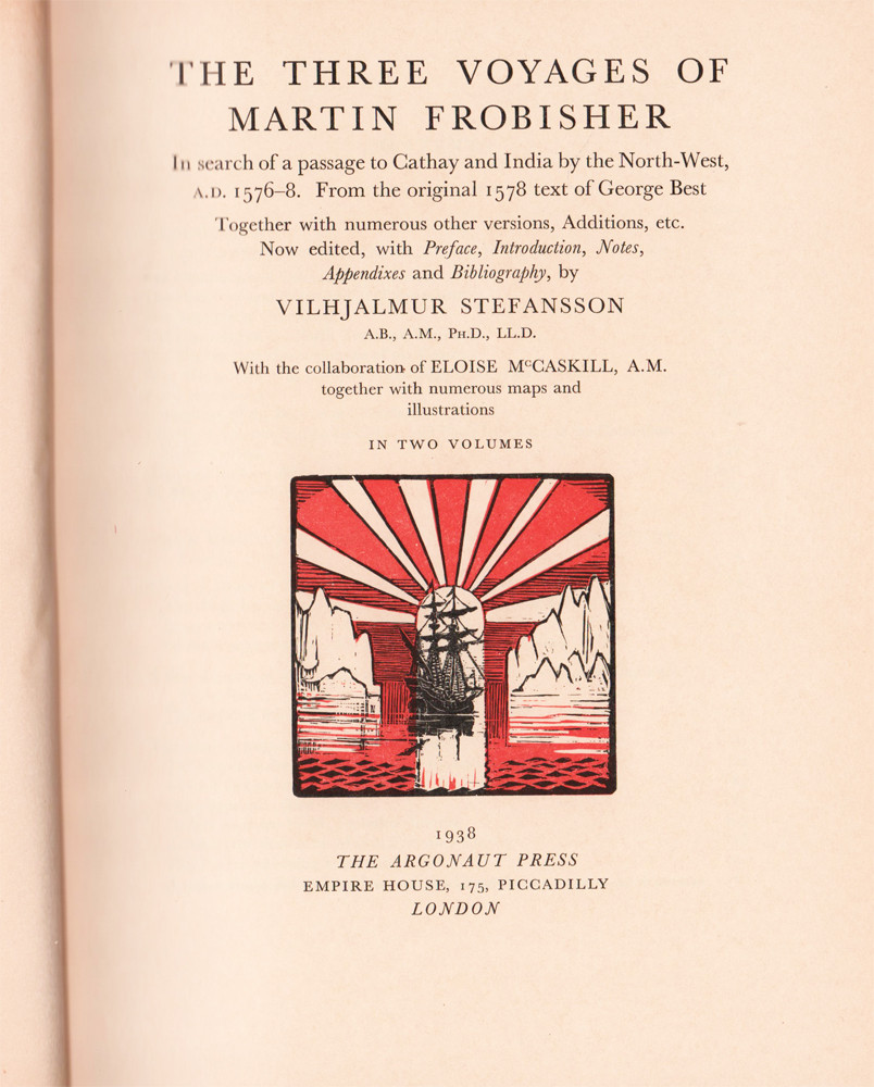 The Three Voyages Of Martin Frobisher - Auction #93 ...