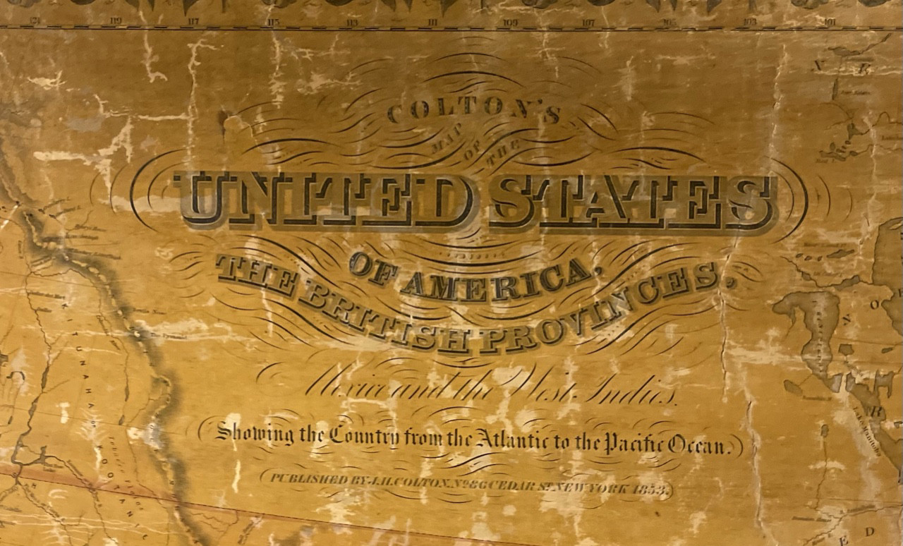 [wall Map]. Colton's Map Of The United States Of America, The British ...