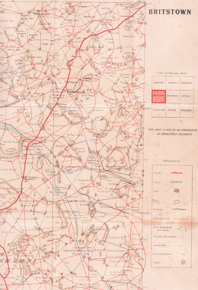 Imperial Map Of South Africa - Britstown - Auction #96 ...