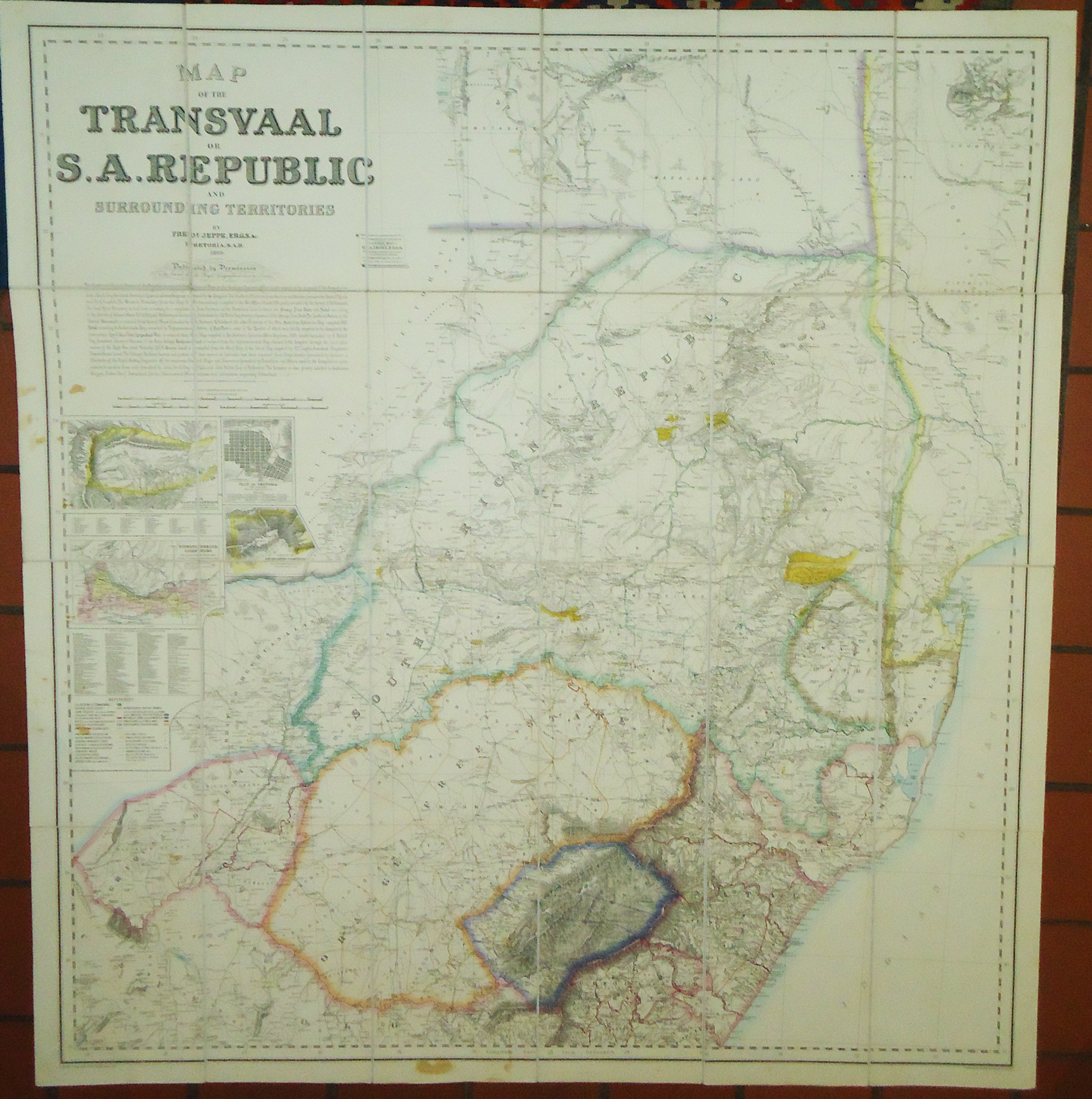 Map Of The Transvaal Or S.a. Republic - Auction #98 ...