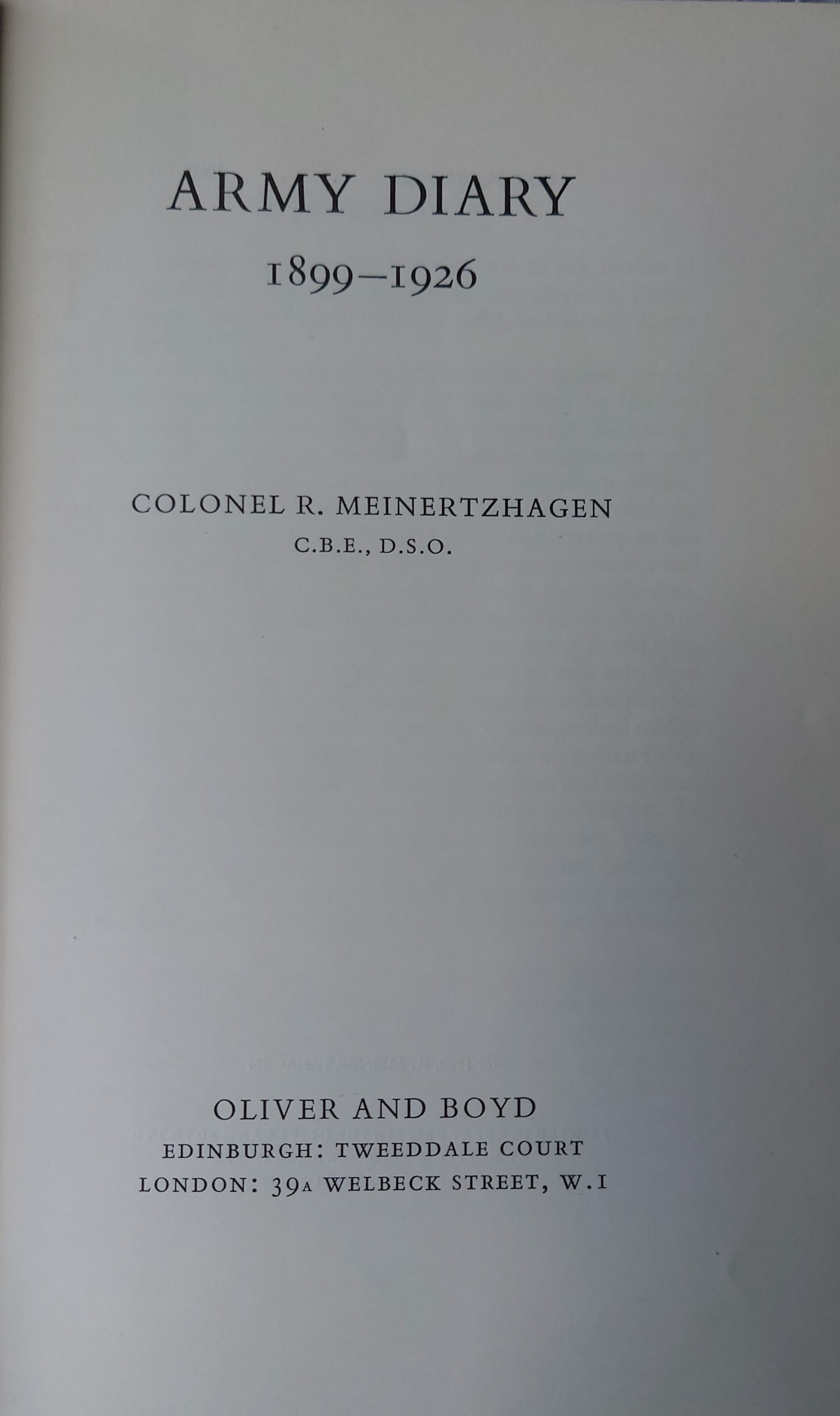 Army Diary 1899-1926 - Auction #99 | AntiquarianAuctions.com