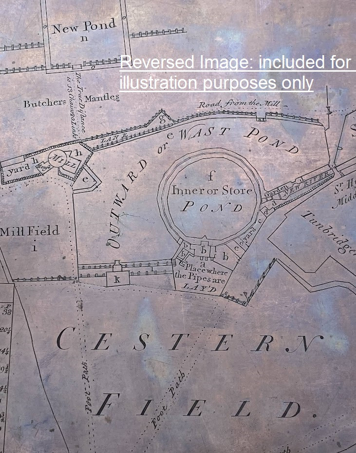 18th-century Copper Printing Plate: A Map Of Clerkenwell, Saddler's ...