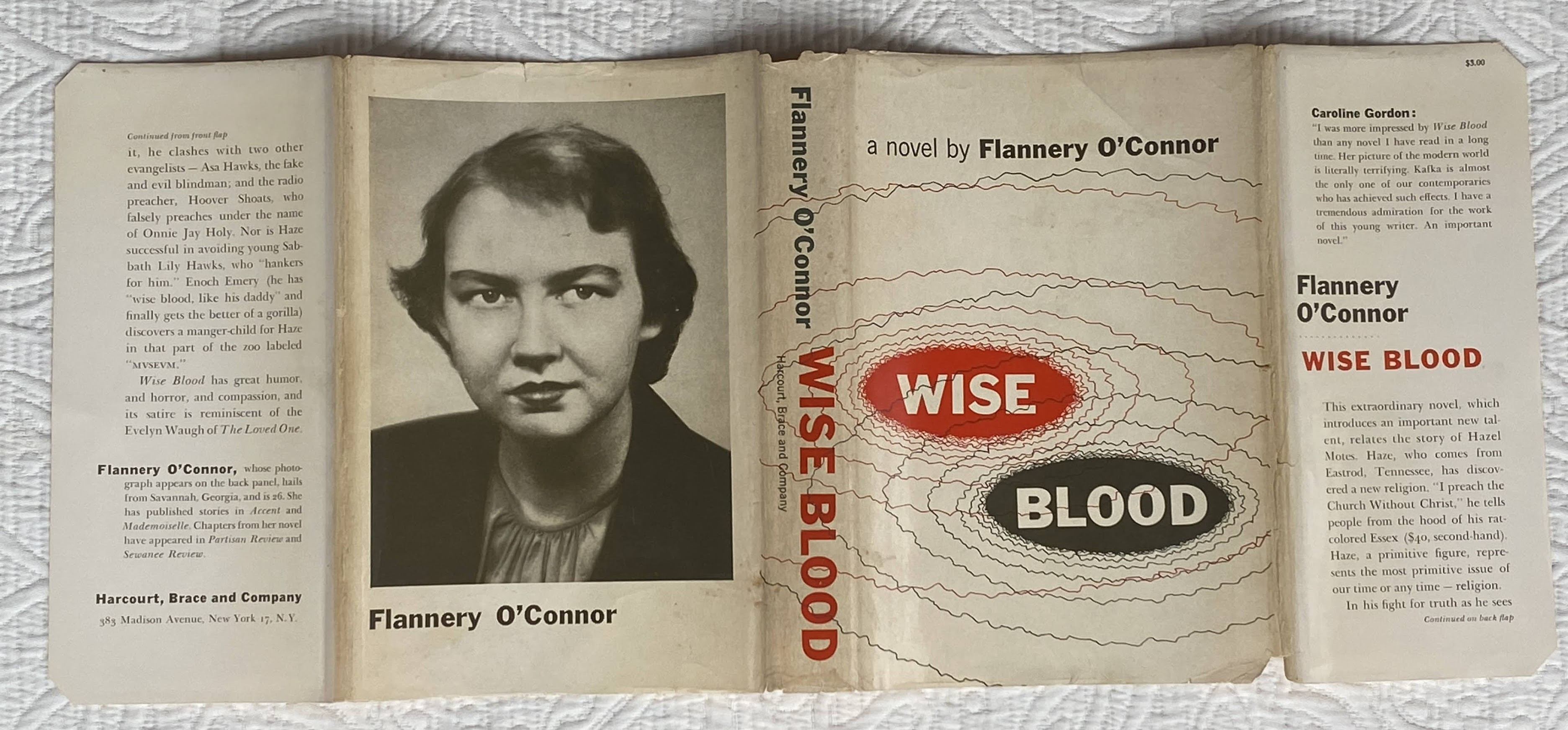 Flannery O'connor. Wise Blood. New York: Harcourt, Brace & Company ...
