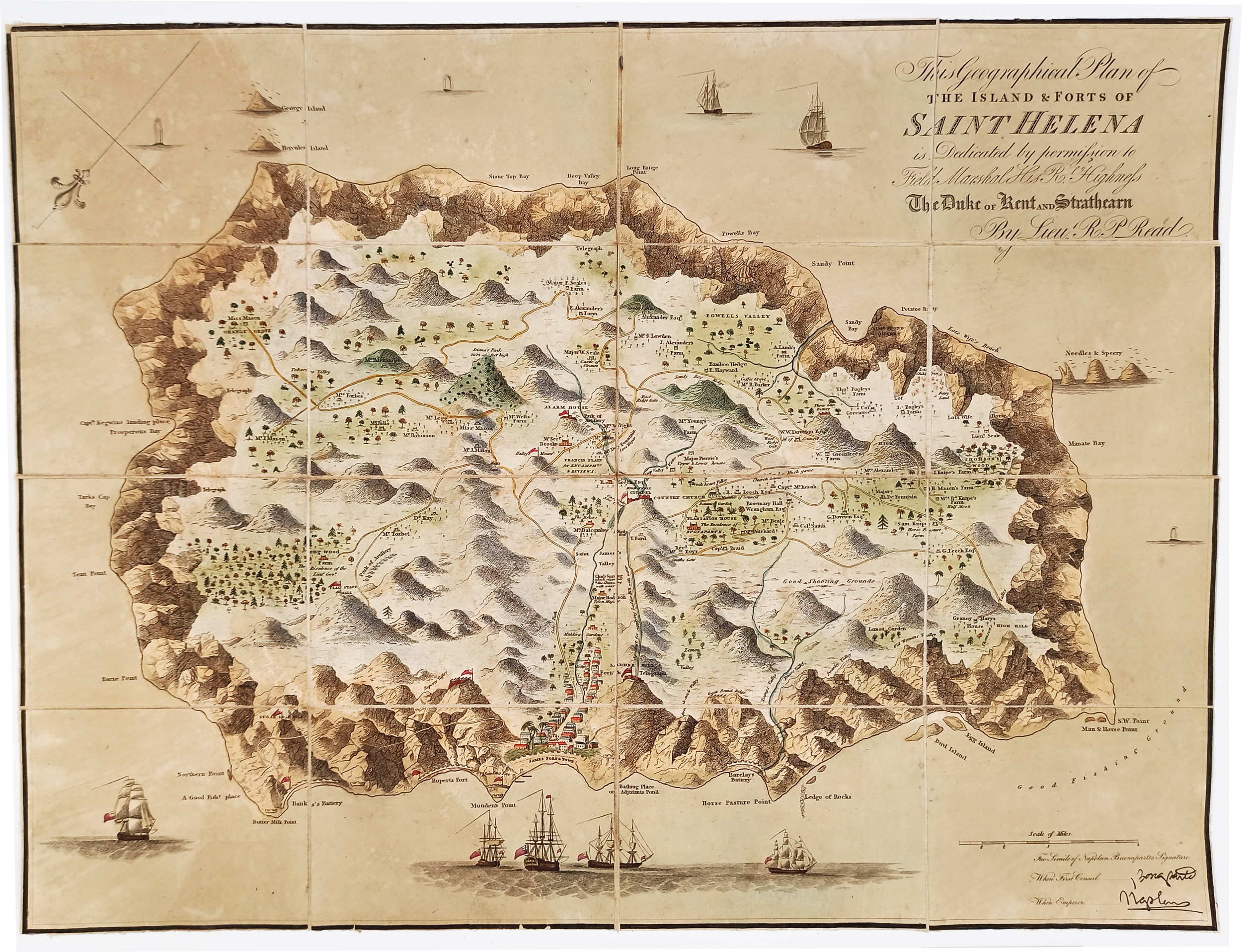 The Geographical Plan Of The Islands And Forts Of St. Helena - Auction ...