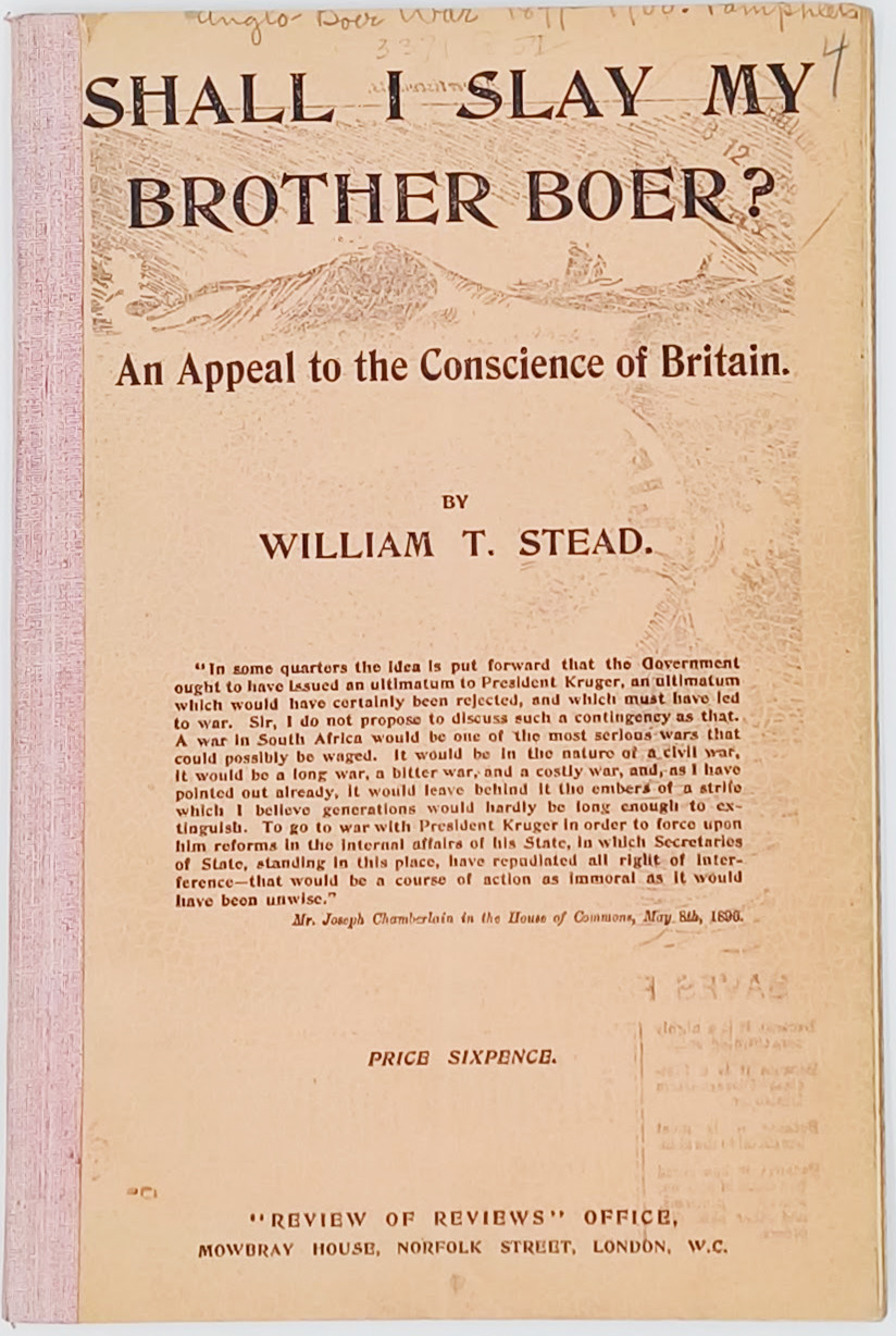 Shall I Slay My Brother Boer? - Auction #111 | AntiquarianAuctions.com