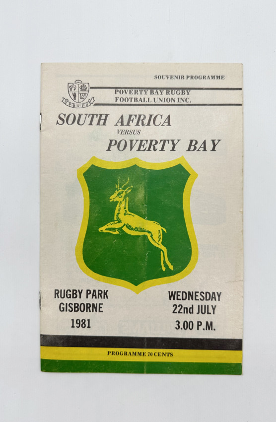 14 X Souvenir Programmes: 1981 Springbok Tour To New Zealand (working ...