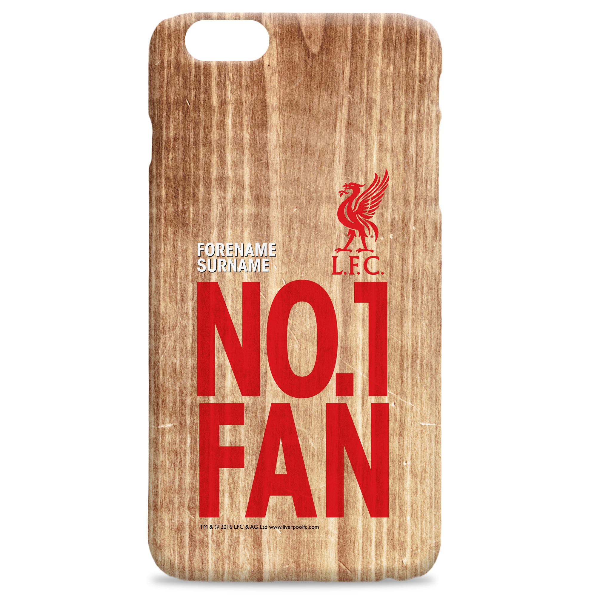 Official Personalised Liverpool FC No 1 Fan Hard Back Phone Case
