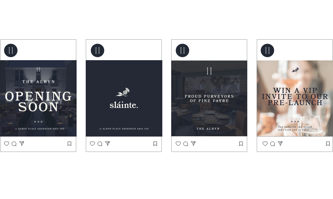 The Albyn Restaurant Brand — FortyTwo Studio, Aberdeen