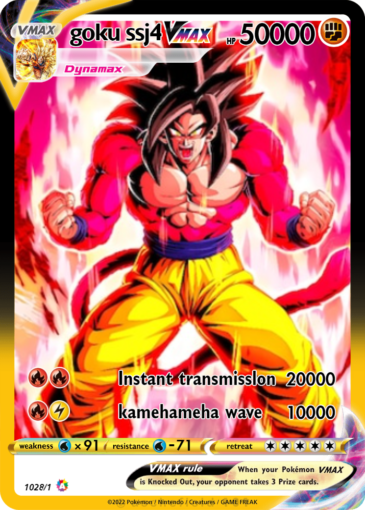 goku ssj4 - 0987654321 | Pokécardmaker.net