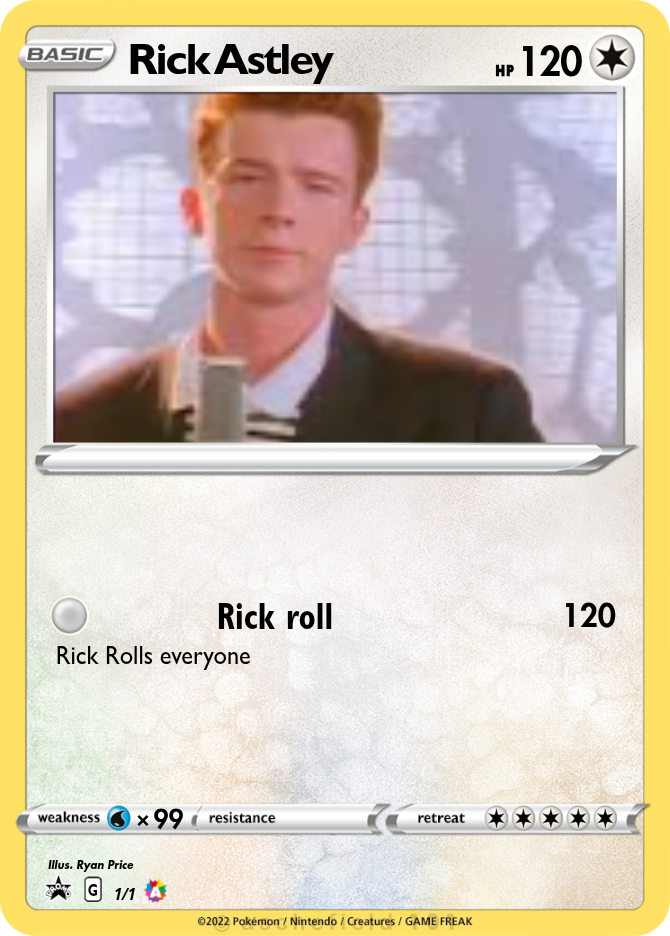 Rick Astley - 1234567890123456890 | Pokécardmaker.net