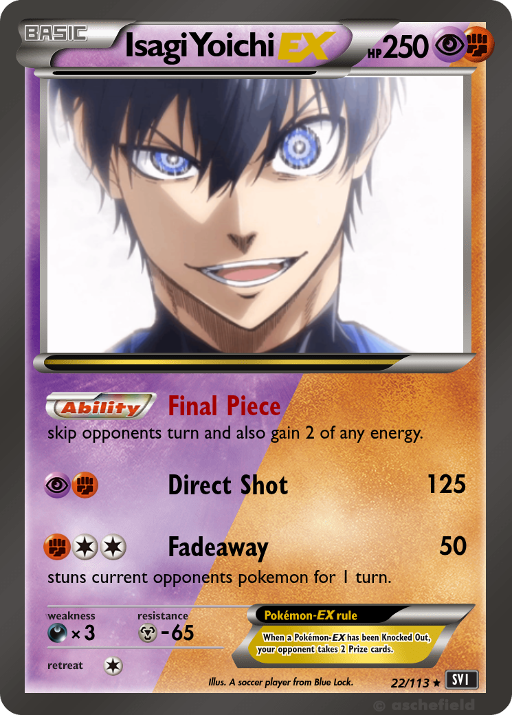 Isagi Yoichi - 1nterst3llar | Pokécardmaker.net