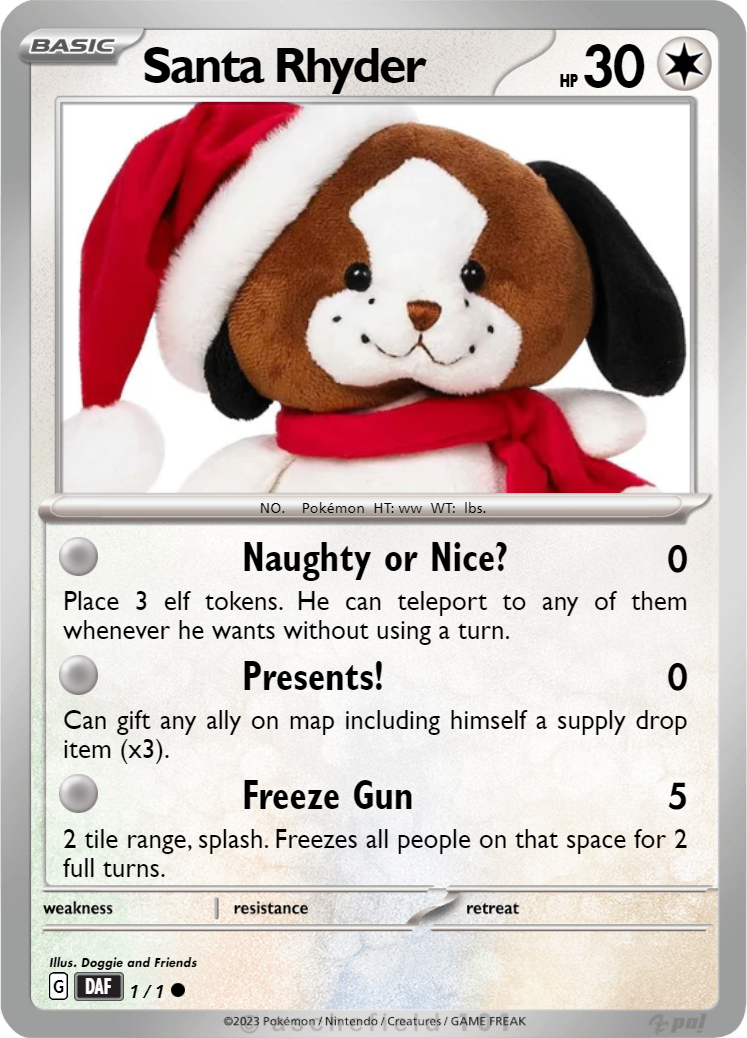 Santa Rhyder - 7Spades | Pokécardmaker.net