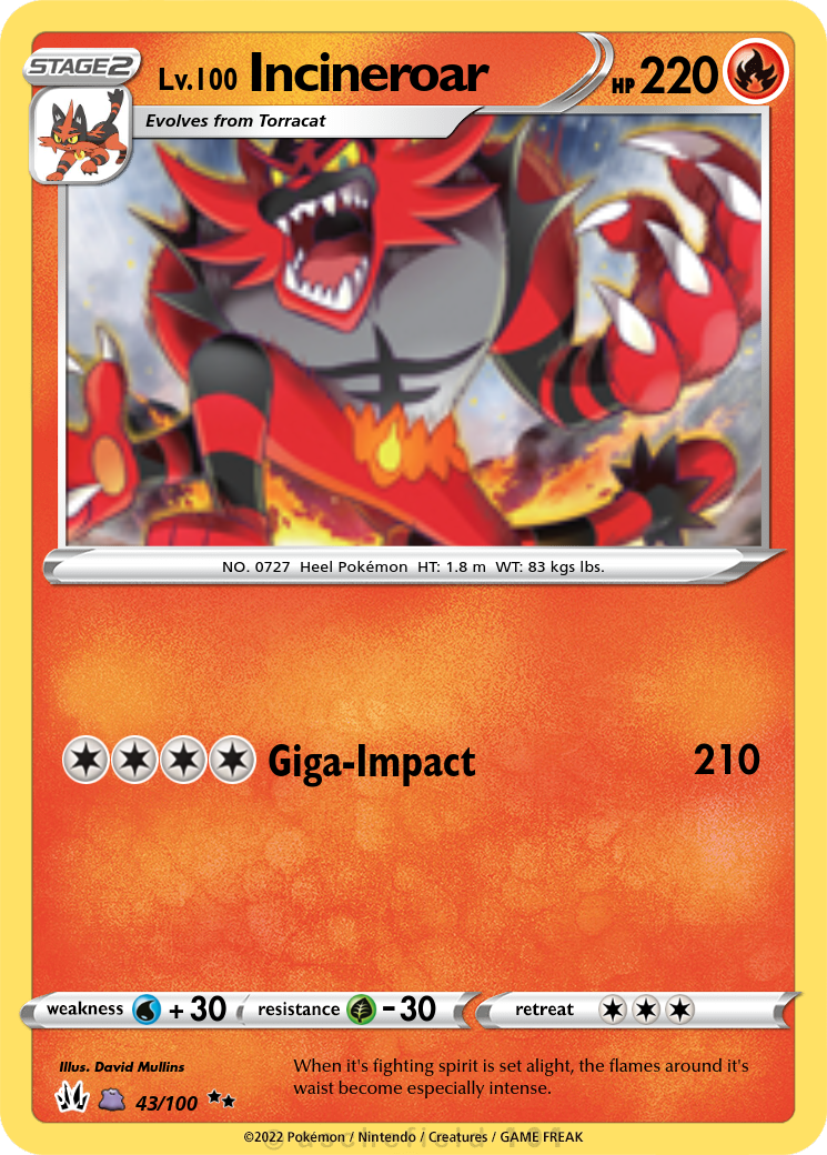 Incineroar - 834 | Pokécardmaker.net