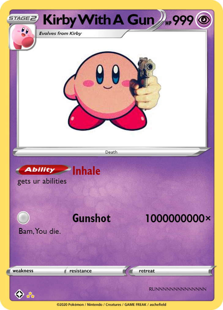 Kirby With A Gun - 8bpe6 | Pokécardmaker.net
