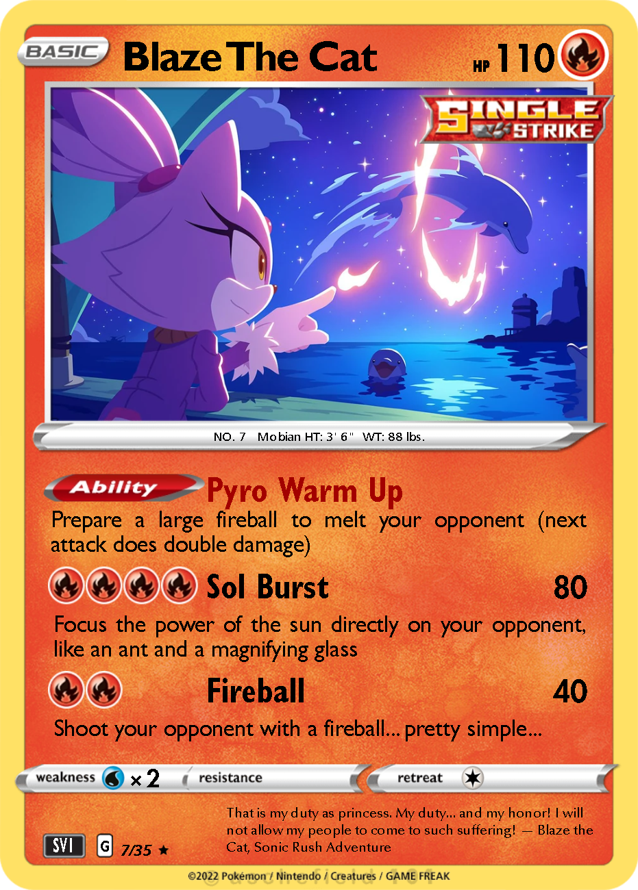 Blaze The Cat - Acronem | Pokécardmaker.net