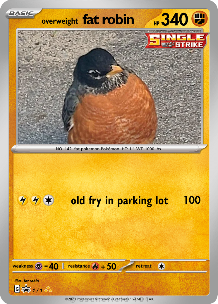 fat robin - AdamP | Pokécardmaker.net