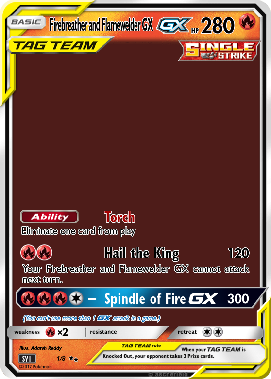 Firebreather and Flamewelder GX - Adarsh | Pokécardmaker.net