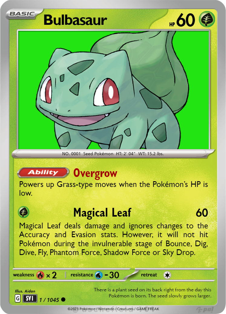 Bulbasaur - Aidan2013 | Pokécardmaker.net