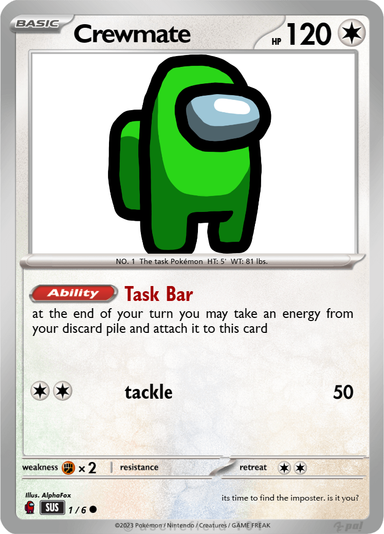 Crewmate - AlphaFox | Pokécardmaker.net