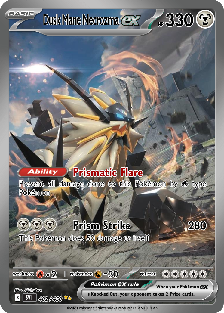 Dusk Mane Necrozma - AlphaFox | Pokécardmaker.net
