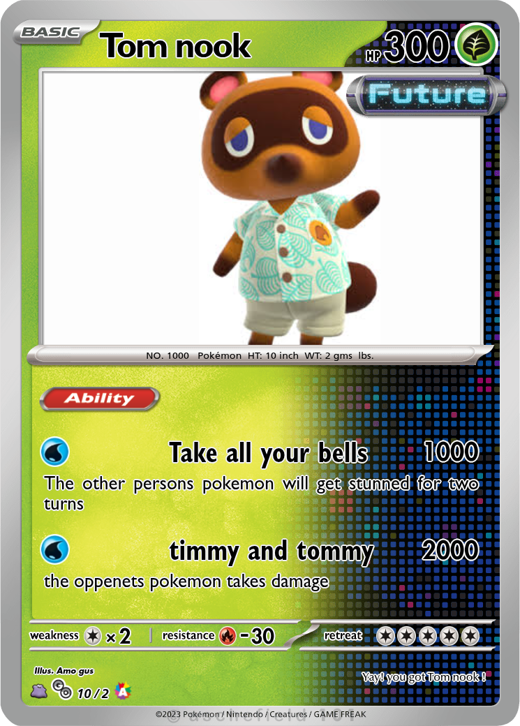 Tom nook - Amo_gus | Pokécardmaker.net