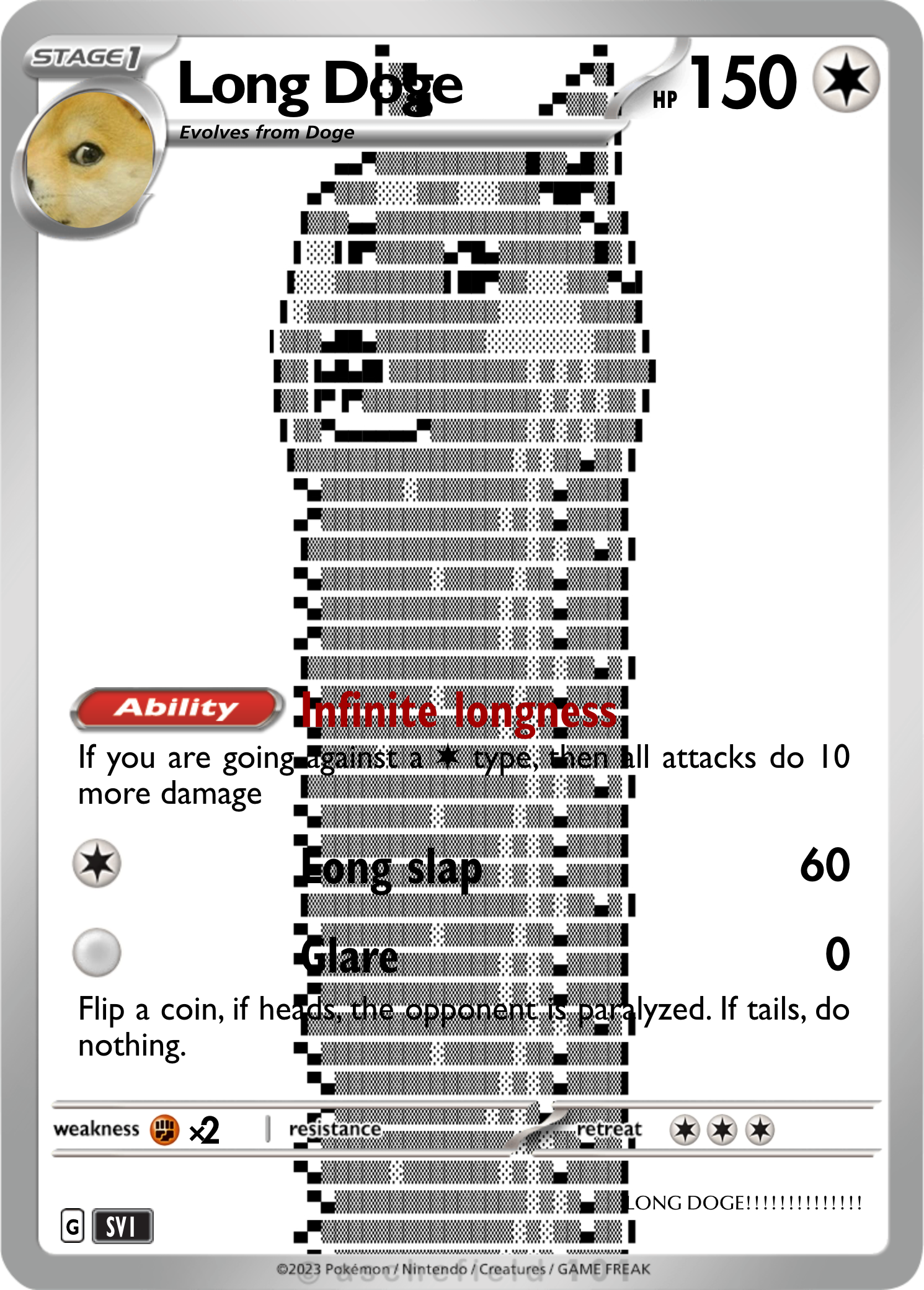 Long Doge - Anoymous | Pokécardmaker.net