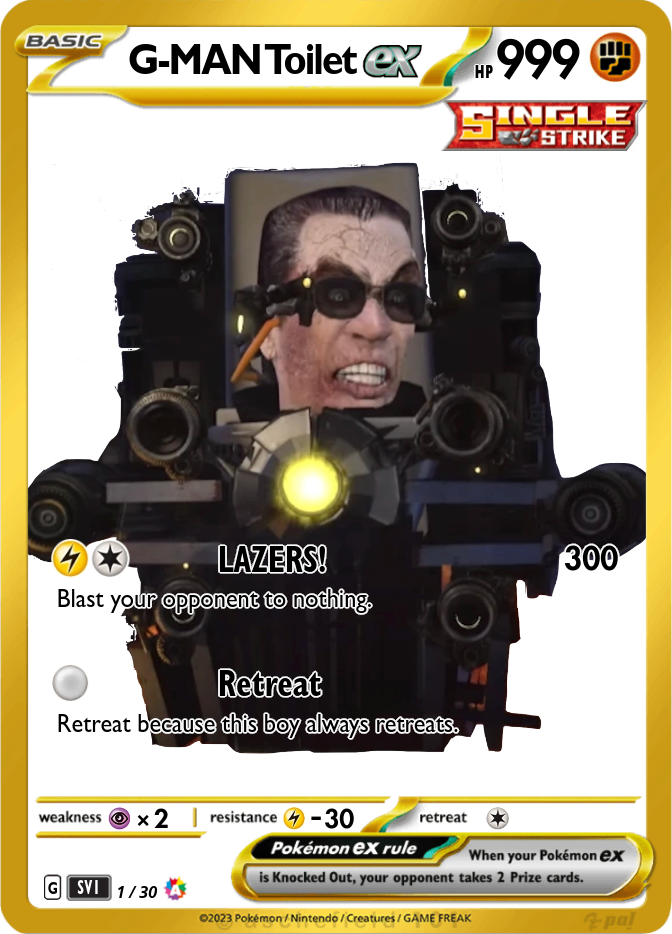G-MAN Toilet - AquaHeart323 | Pokécardmaker.net
