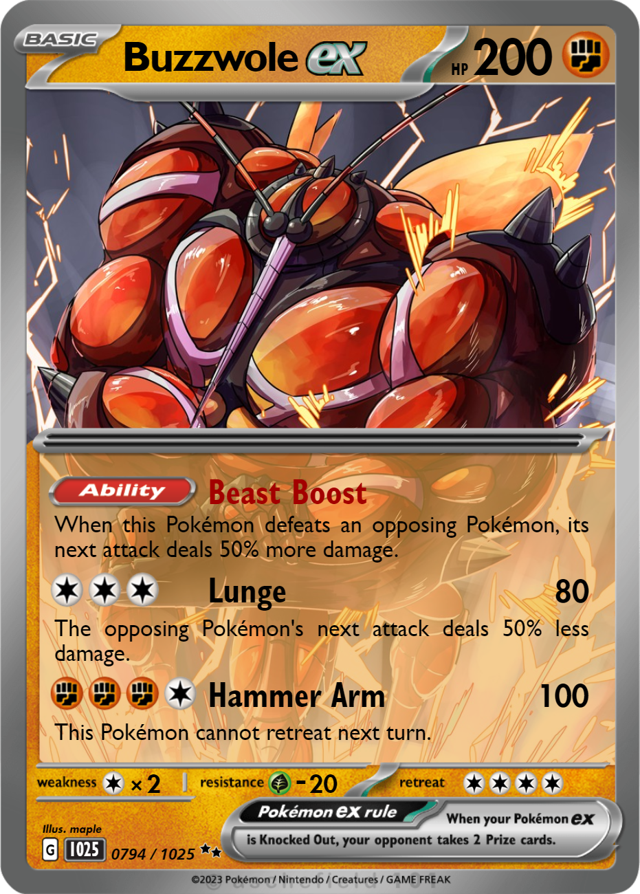 Buzzwole - Aranethon | Pokécardmaker.net